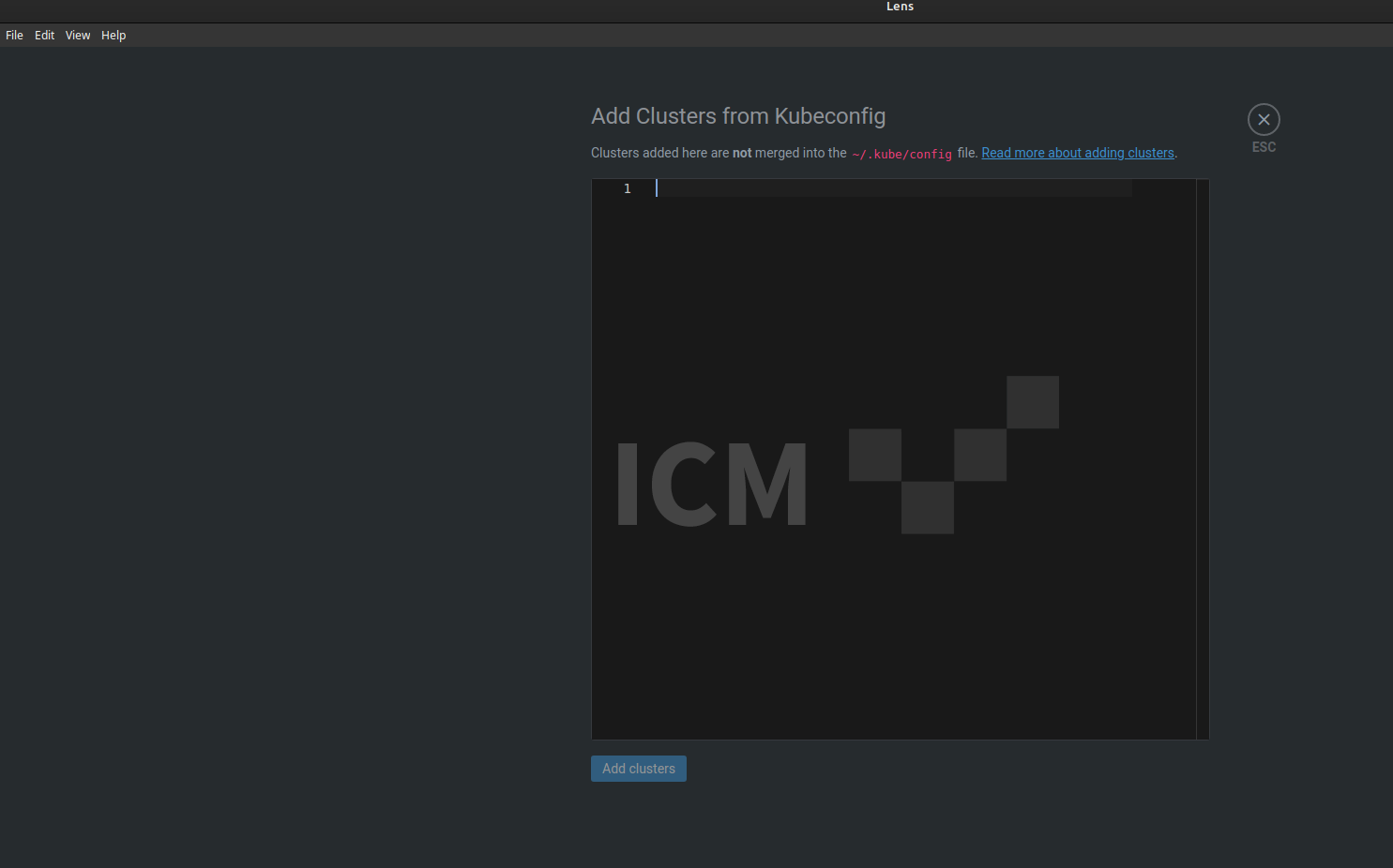 Lens IDE para gestionar clúster de Kubernetes - ICM